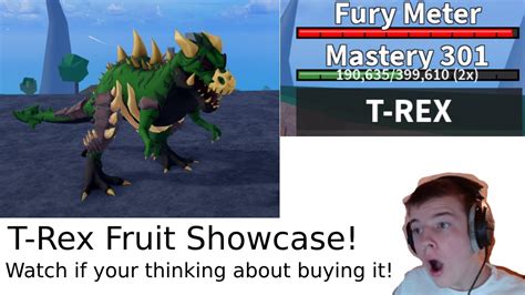 T Rex Fruit Showcase Blox Fruits Youtube