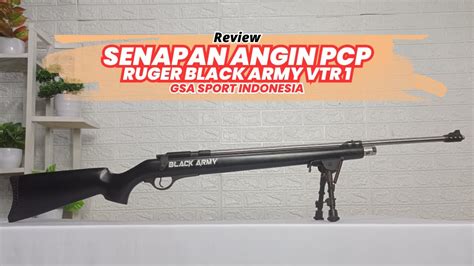 PCP RINGAN POWER BIG GAME SENAPAN ANGIN PCP RUGER BLACK ARMY VTR 1
