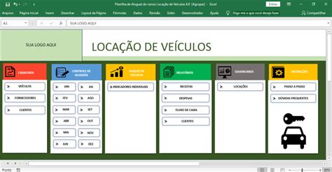Planilha Controle de Aluguel de Carros e Locação de Veículos