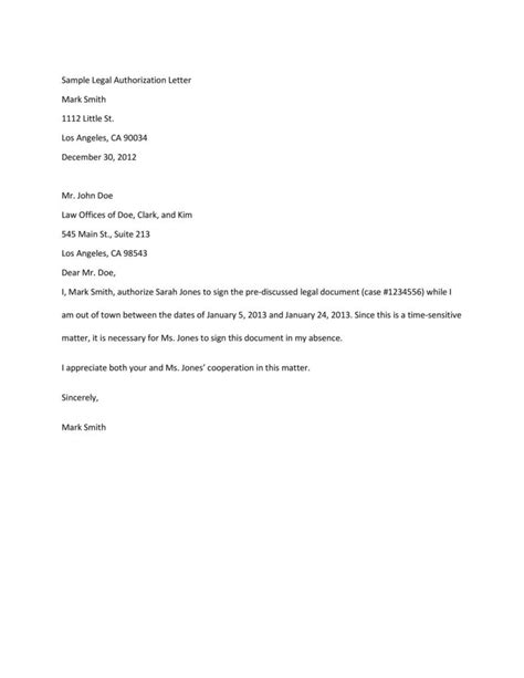 Authorization Letter Samples Templates Templatelab