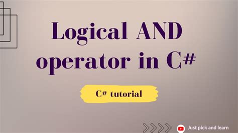 Logical AND Operators In C C Tutorial For Beginner To Advanced