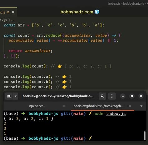 Count Occurrences Of Each Element In Array In Javascript Bobbyhadz