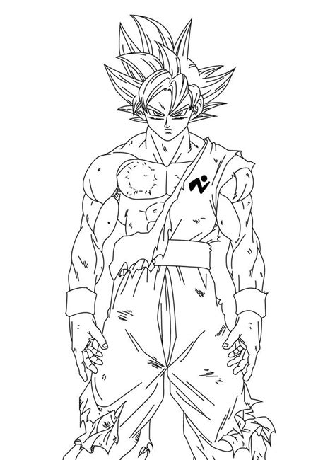 Goku Ultra Instinct Lineart