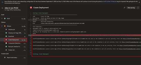 Azure DevOps Deployment Error Encountered Issue 15 AzureIoTGBB Iot