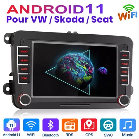 7 ANDROID 11 Autoradio Pour VW Skoda Seat GPS Navi BT WIFI RDS 1 16G