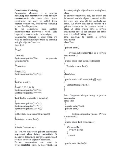 constructor chaining pdf programming constructor object oriented programming
