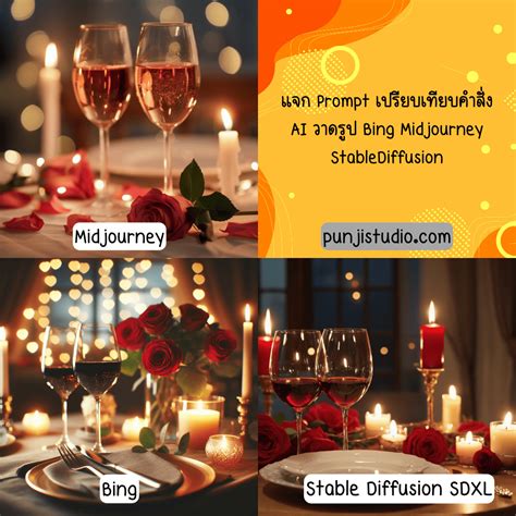 แจก Prompt เปรยบเทยบคำสง AI วาดรป Bing Midjourney StableDiffusion