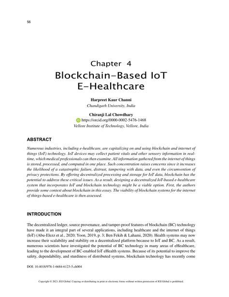 pdf blockchain based iot e healthcare
