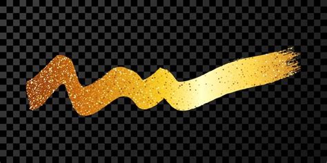 Premium Vector Gold Wavy Grunge Brush Strokes Painted Ink Stripe Ink