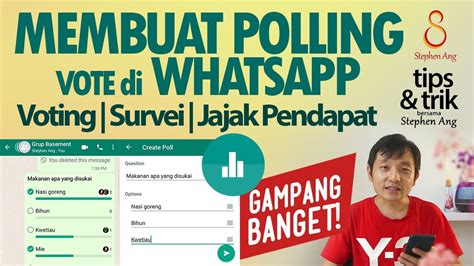 Cara Membuat Polling Di WhatsApp YouTube