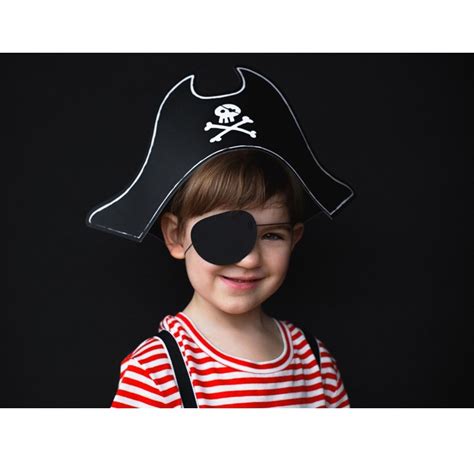 CAPPELLO DA PIRATA E BENDA SULL OCCHIO 14 CM CPP17