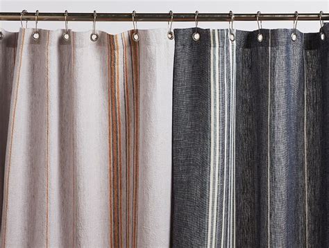 Rustic Linen Shower Curtain Rustic Linen Organic Shower Curtains