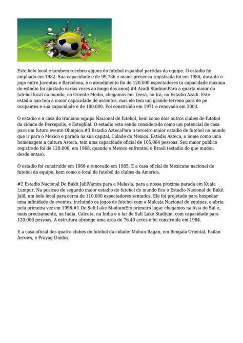 Top Maiores Estadios De Futebol Do Mundo Pdf