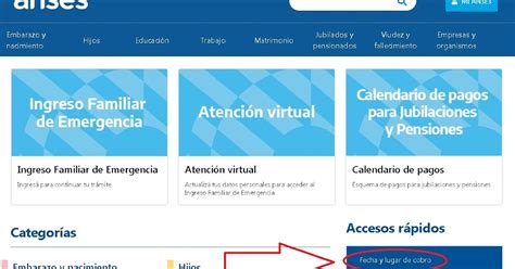 Cómo saber cuándo y dónde cobro ANSES Argentina Trámites online