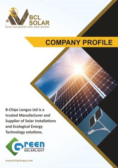 SOLAR ENERGY COMPANY PROFILE
