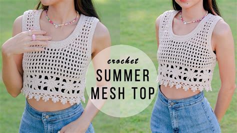 Crochet Summer Mesh Top Tutorial Crochet Mesh Vest Chenda DIY YouTube