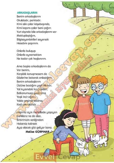 3 Sınıf Gizem Yayınları Türkçe Ders Kitabı Cevapları Sayfa 131 132 133 134