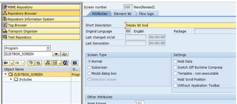 Sap Listbox On Dialog Screen