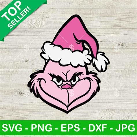 In My Grinch Era Pink Christmas SVG Retro Pink Grinch SVG Grinch Face