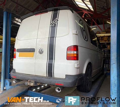 Proflow Custom Exhaust VW T5 1 Transporter Middle And Dual Rear Made