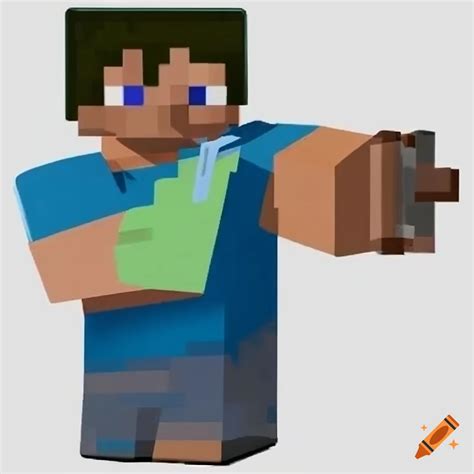 Mobile Minecraft Player On Craiyon