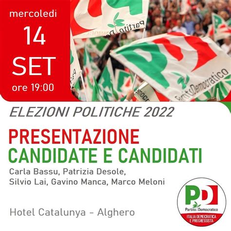 Presentazione Candidate E Candidati PD Alle Politiche 2022