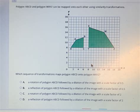 solved polygon abcd and polygon wxyz can be mapped onto each other using similarity