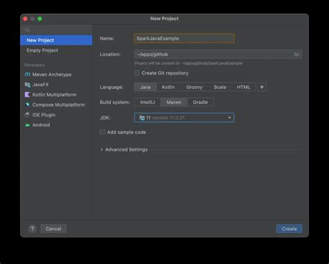 create spark java project in intellij with maven spark by {examples}