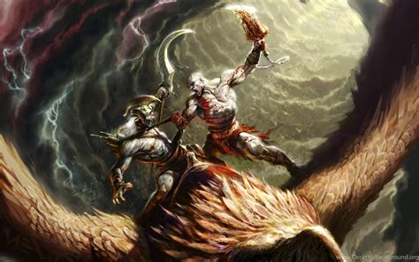 Kratos Vs Zeus Wallpapers Wallpaper Cave