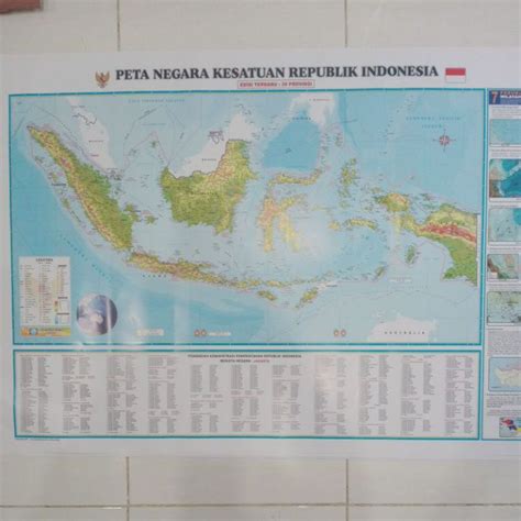Jual Peta Lembaran NKRI Indonesia Ukuran 102x72cm Tanpa Bingkai Edisi