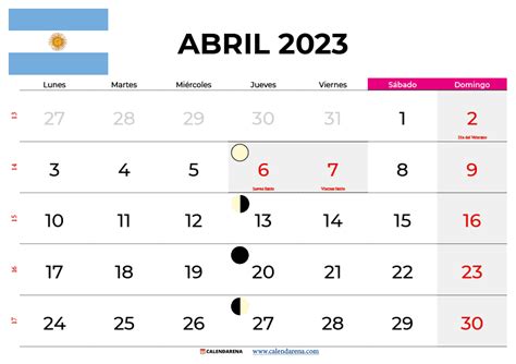 Descargar Calendario Abril Argentina Para Imprimir