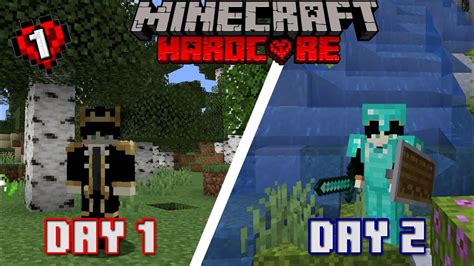 Luckiest Ever Start In Minecraft Hardcore Day Youtube