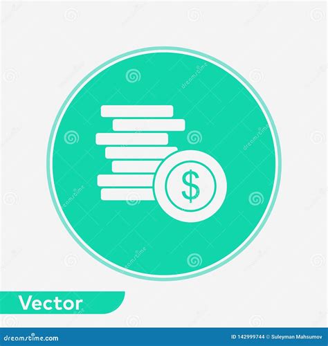 S mbolo De La Muestra Del Icono Del Vector De Las Monedas Ilustración