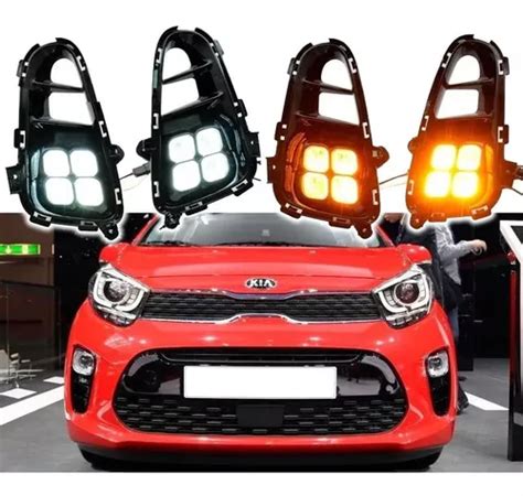Faros Led De Niebla Drl Kia Rio Picanto 2019 2020