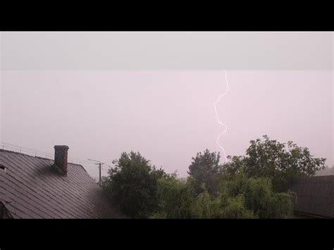 Silna burza z wichurą ulewnym deszczem wysokie sumy oraz zanikłym