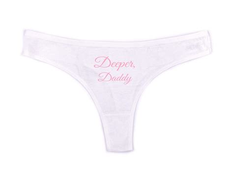 Ddlg Kinky Panties Thong Underwear Lingerie Yes Daddy Deeper Thong Ebay