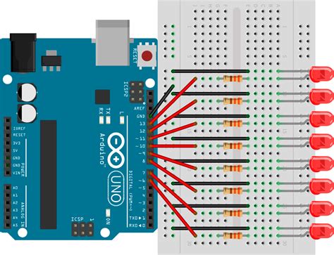 multiples leds arduino el profe alegría