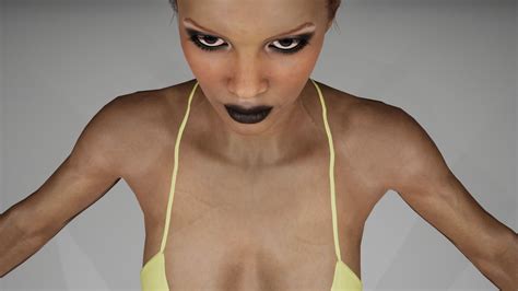 D Model Naked Realistic Female Game Ready Model Vr Ar Low Poly