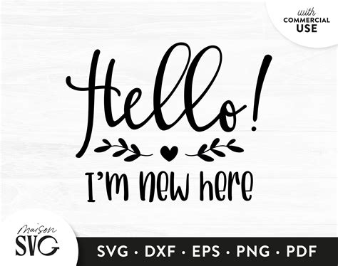 Hello I M New Here Svg File Nursery Svg Newborn Svg Etsy Baby