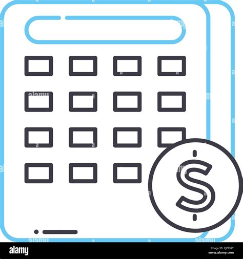 Calculadora De Costes Icono De L Nea S Mbolo De Contorno Ilustraci N