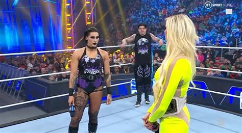WWE SmackDown Rhea Ripley Confronts Charlotte Flair Before Their