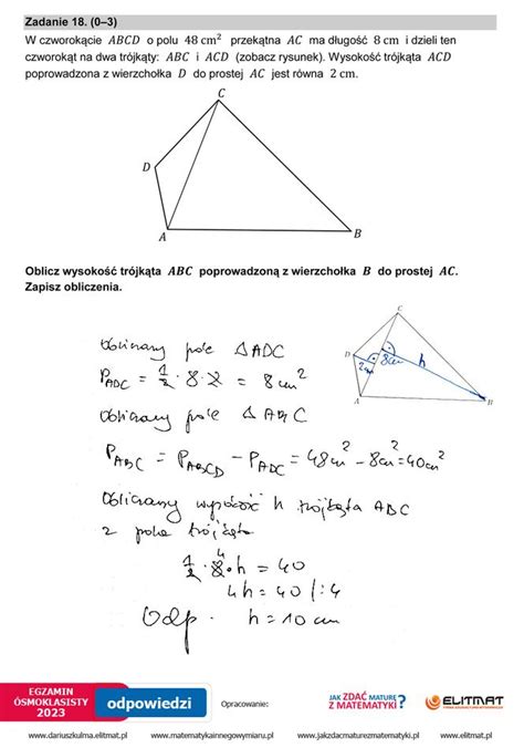 Egzamin ósmoklasisty 2023 matematyka Zadania arkusze CKE i