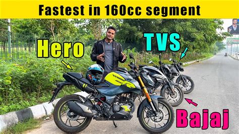 Drag Race With TVS Apache RTR 160 4v Bajaj Pulsar 160 Ns Hero