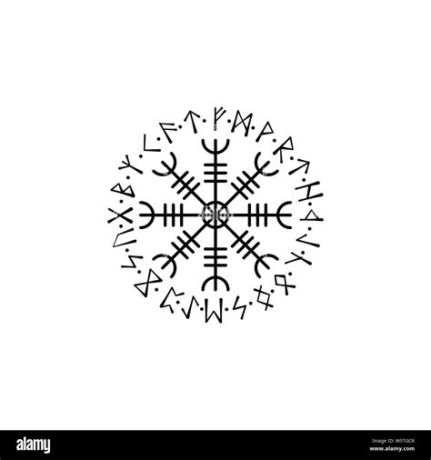 Old Scandinavian Runic Grunge Letters And Viking Symbol Isolated On