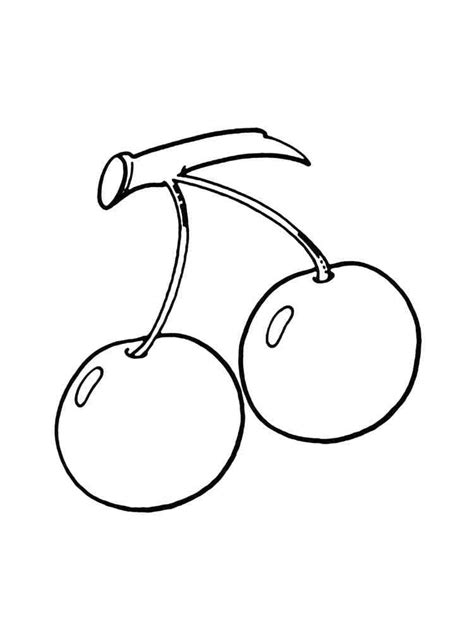 Coloriage Trois Cerises télécharger et imprimer gratuit sur