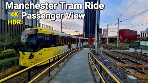 Manchester Metrolink Tram Ride To Piccadilly Gardens Via Deansgate