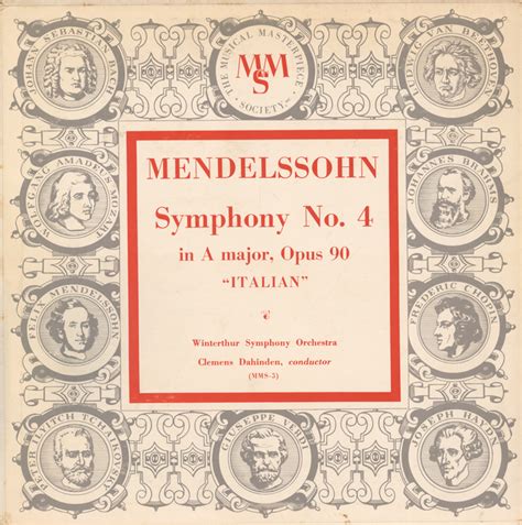 Symphony No In A Major Opus Italian Felix Mendelssohn
