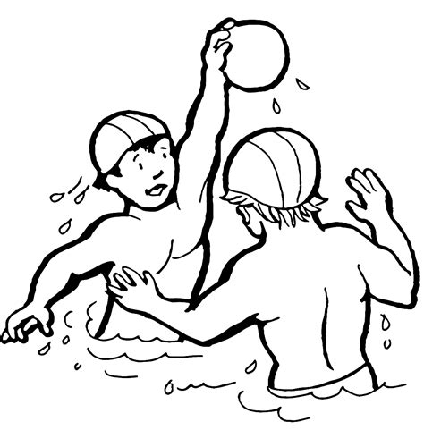 Malvorlagen für Kinder Wasserball spielen Kostenlose Malvorlagen