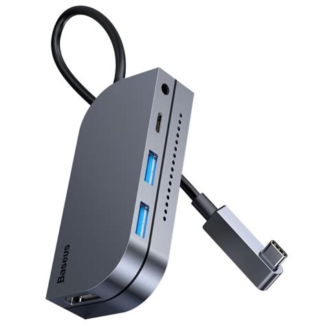 Baseus Bolt V2 USB Type C Hub MicroSD 3 5mm Aux HDMI For IPad Pro