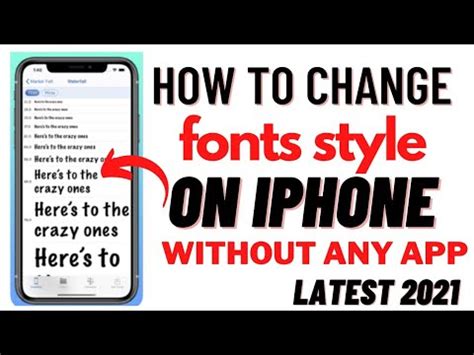 How To Change Font Style Text Size On Iphone Without App Change Font